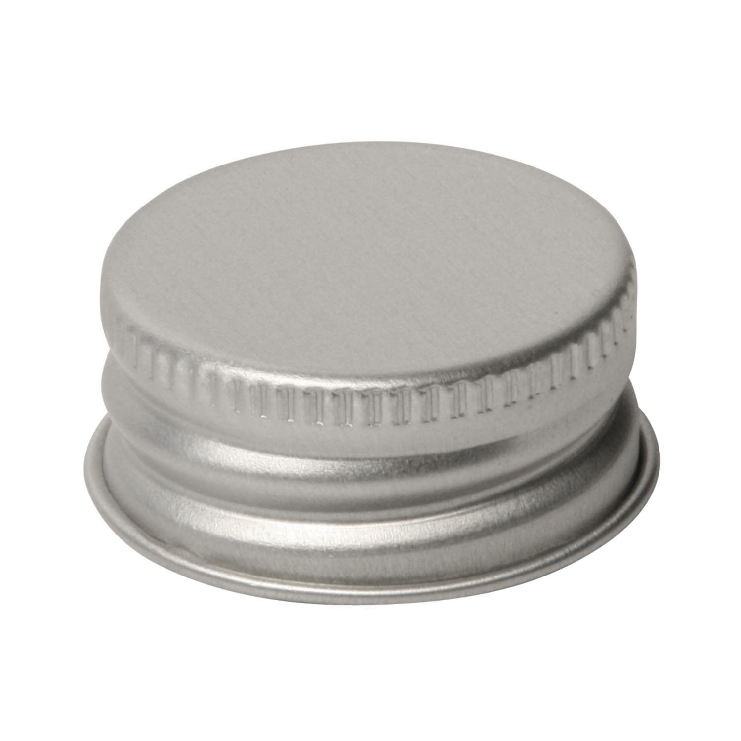 Tapones de aluminio 28-410 Tri-seal aluminio mate plata